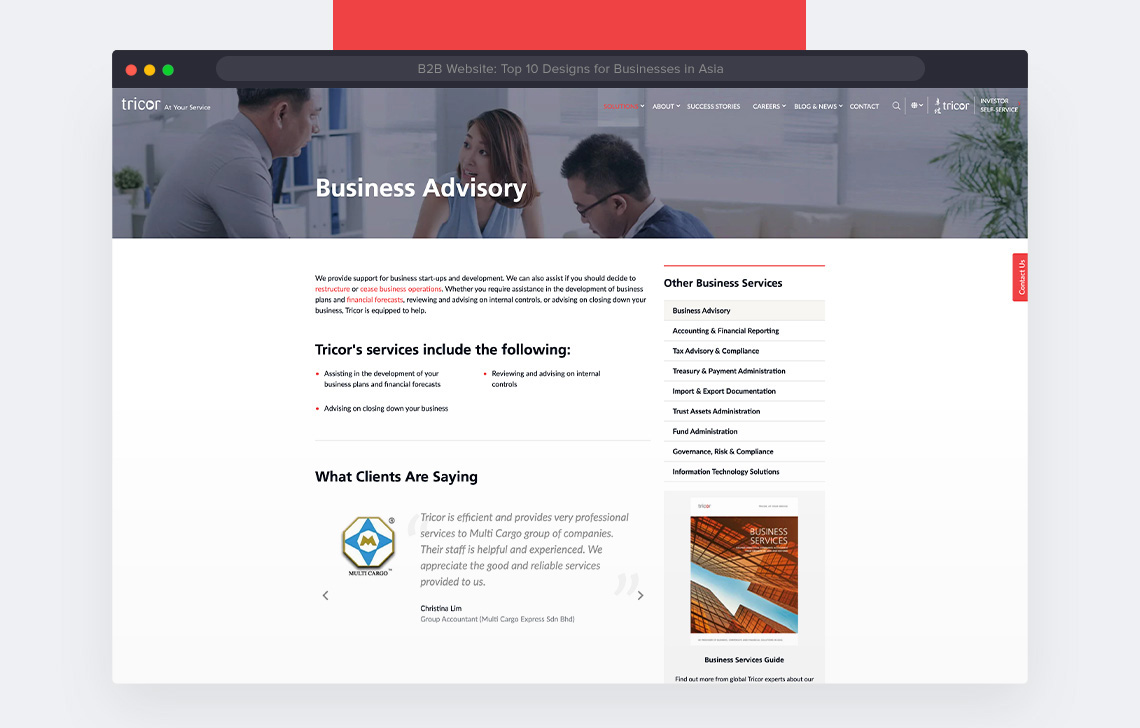 10 Brilliant B2B Website Design Examples for Businesses in Asia